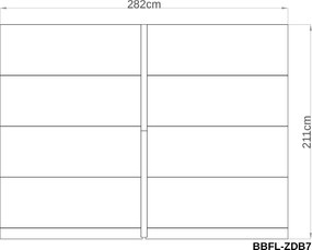 Podlaha BBFL-ZDB7 pro zahradní domek BestBerg ZDB-7 / 211 x 282 cm / černá