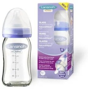 Skleněná kojenecká láhev 160ml s NaturalWave TM savičkou (S)