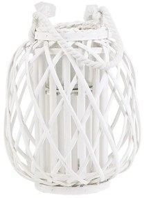 Bílá dekorativní lucerna 30 cm MAURITIUS Beliani