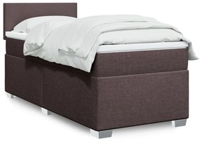 Box spring postel s matrací tmavě hnědá 100 x 200 cm textil 3288095