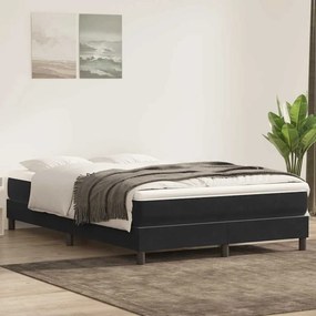Postel Box Spring bez matrace černá 160x210 cm samet 3315833