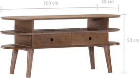 TV stolek 110 x 35 x 50 cm masivní akáciové dřevo 282874