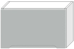 Kuchyňská Skříňka Zoya W60okgr Světle Šedá Mat/Bílý