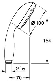 GROHE Vitalio Start 100 - Ruční sprcha se 2 proudy, chrom 27946000