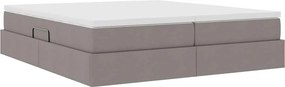 Postel s úložným prostorem a matrací Taupe 180 x 200 cm 3370352