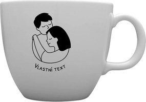 Personalizovaný MEGA XXL keramický hrnek 1 000 ml - pár v objetí