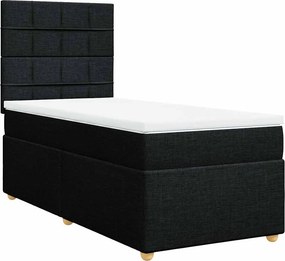 Box spring postel s matrací černá 100 x 200 cm textil 3293493