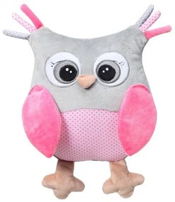 BabyOno Plyšová hračka s chrastítkem Owl Sofia - růžová