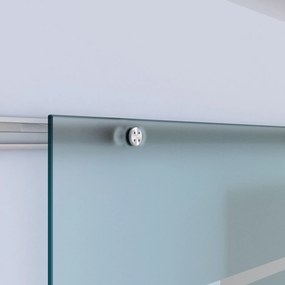 HOMCOM Skleněné posuvné dveře Posuvné dveře Skleněné dveře Pokojové dveře částečně satinované 775 / 900 / 1025 x 2050 mm | Aosom
