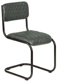 vidaXL Jídelní židle 2 ks šedé pravá kůže