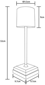 Globo 58487B - LED Stmívat dot nabíj stolní lampa DIXON 1,5W/5V 2200 mAh černá