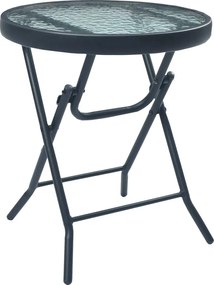 vidaXL 3dílný bistro set ocel [3054572] Barva: Šedá