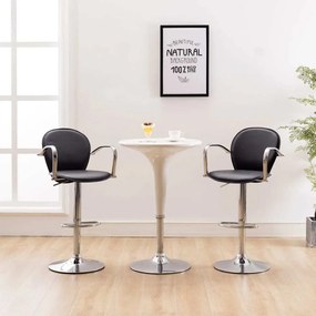 vidaXL Barové stoličky s područkami 2 ks umělá kůže [249706] Barva: Černá