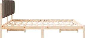 Rám postele s čalouněným čelem Taupe 200 x 200 cm 3405575