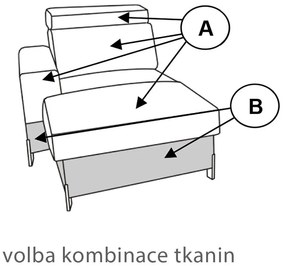 Sedací souprava ULISES L | 179x250 | rozkládací | vysoká kvalita | VÝBĚR TKANIN