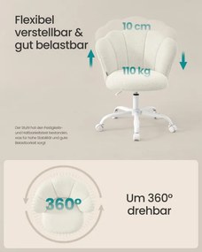 Otočná židle OBG030WD01 krémová