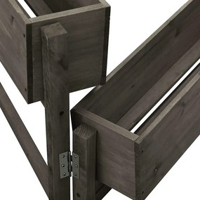 Zahradní truhlík skládací šedý 60 x 14 x 75 cm masivní jedle 314841