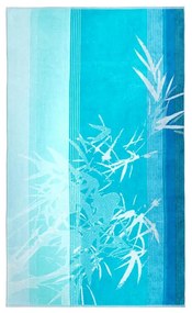 SCANquilt plážová osuška VELUR exotica modrotyrkysová 100 x 180 cm