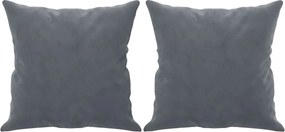 2místná pohovka s polštáři tmavě šedá 120 cm samet 3200936
