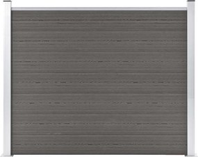 Plotový dílec WPC 180 x 146 cm šedý 148982