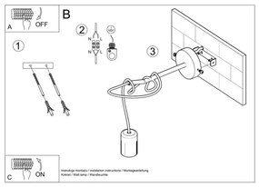 Sollux SL.0373 - Nástěnné svítidlo EDISON 1xE27/60W/230V černá