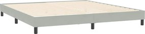 Postel Box Spring bez matrace světle šedá 200x220 cm samet 3315891