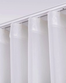 Záclona na řasící pásce Wave barva krémová látka poloprůhledná, pletený vzor