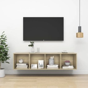 vidaXL Nástěnná TV skříňka dub sonoma 37 x 37 x 142,5 cm dřevotříska