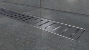 L-DRAINWELL 100 Chrom Odtokový podlahový žlab, žebřík