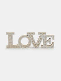Sinsay - Stojací dekorace ve tvaru nápisu LOVE - béžová