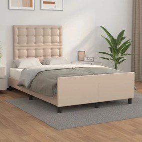 Rám postele s čelem cappuccino 120x200 cm umělá kůže 3125566