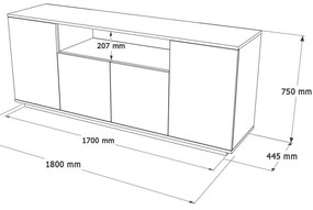 Skříňka Frau Atlantic Pine and Anthracit