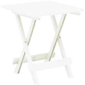 Skládací zahradní stolek bílý 45 x 43 x 50 cm plast