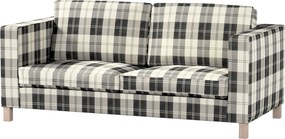 Potah na pohovku IKEA Karlanda rozkládací, krátký barva černá látka pletený vzor, vzorované