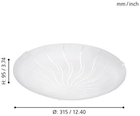 Eglo 96111 - LED stropní svítidlo MARGITTA 1 LED/11W/230V
