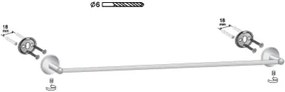 BISK Erga FOR YOU, držák na ručníky 60 cm, chromová, ERG-01180