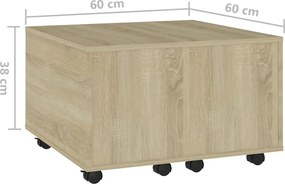 vidaXL Konferenční stolek 60 x 60 x 38 cm dřevotříska [806861] Barva: černá s vysokým leskem