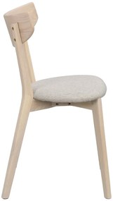 Rowico Béžovo-šedá židle Ami s bělenými dubovými nohami