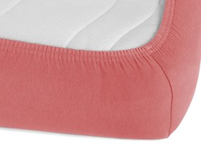 Jersey napínací prostěradlo JR-001 Korálové 90 x 220 - výška 20 cm