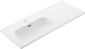 UPTrend Obdélníkové keramické umyvadlo do nábytku/zápustné do desky CHARO 90L TR411-900L, bílá lesk