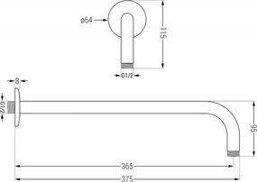 Mexen Kai, podomítková sprchová/vanová sada DR70 s dešťovou sprchou 30 cm, bílá, 77602DR70301-20