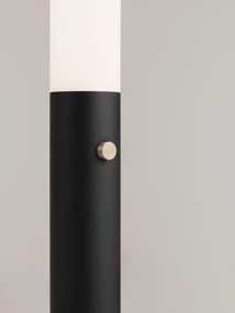Matně černá ocelová LED stmívatelná stojací lampa se stínidlem z akrylového skla (výška 141 cm) Glaze – Nova Luce