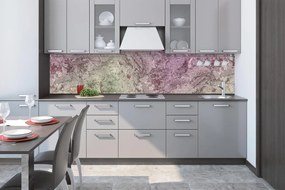 DIMEX | Fototapeta do kuchyně Textura staré betonové zdi KI-260-261 | 260 x 60 cm | šedá, fialová