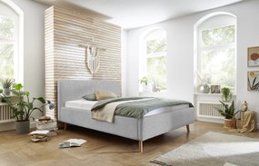 Čalouněná postel MATTIS 160x200 cm; šedá