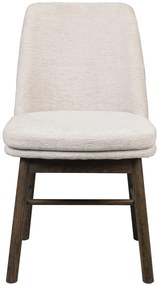 Rowico Světle béžová židle Amesbury s hnědými dubovými nohami