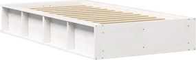 Rám postele Bílá 90 x 200 cm Masivní borové dřevo 3385734