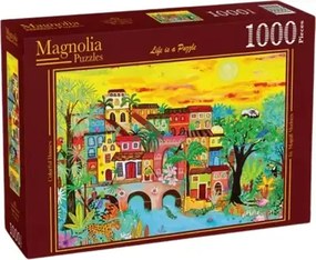 MAGNOLIA Puzzle Domy v lesích / 1000 dílků / 68 x 48 cm