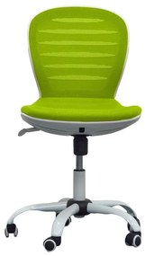 Dalenor Dětská židle Flexy, textil, bílá podnož , zelená