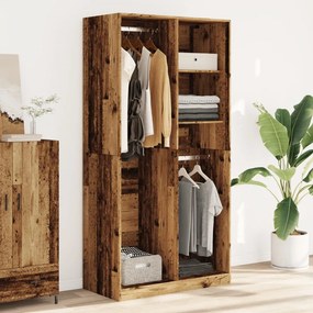 Šatní skříň old wood 100 x 50 x 200 cm kompozitní dřevo 3307772