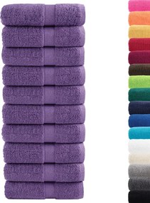 Premium ručníky SOLUND 10 ks fialové 30 x 50 cm 600 g/m² 137352